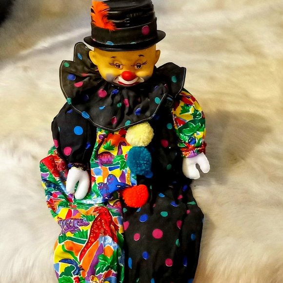 Accents | Vintage Large Handmade Clown Shelf Sitter | Poshmark